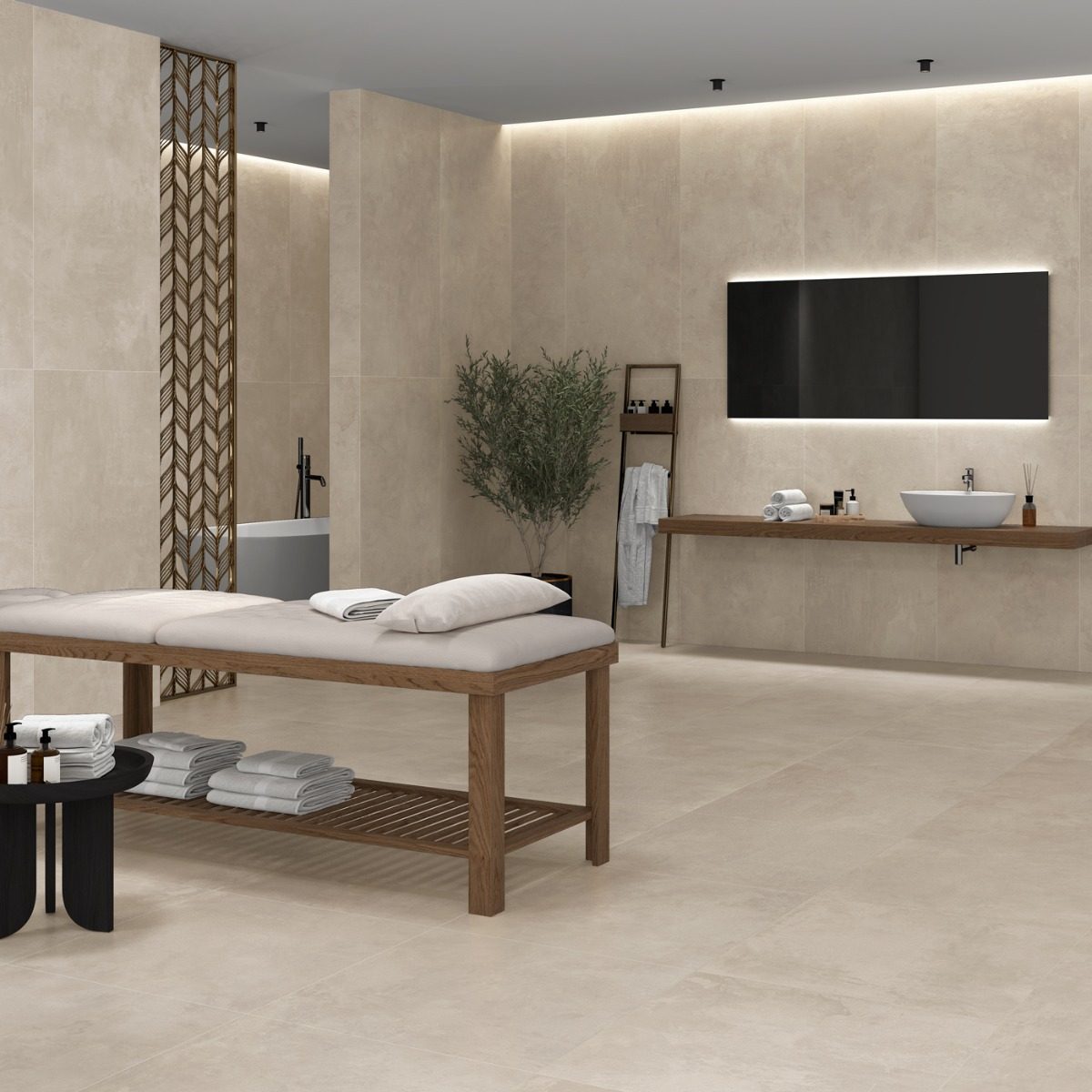 Klinker Elementi Beige Mat 60x120